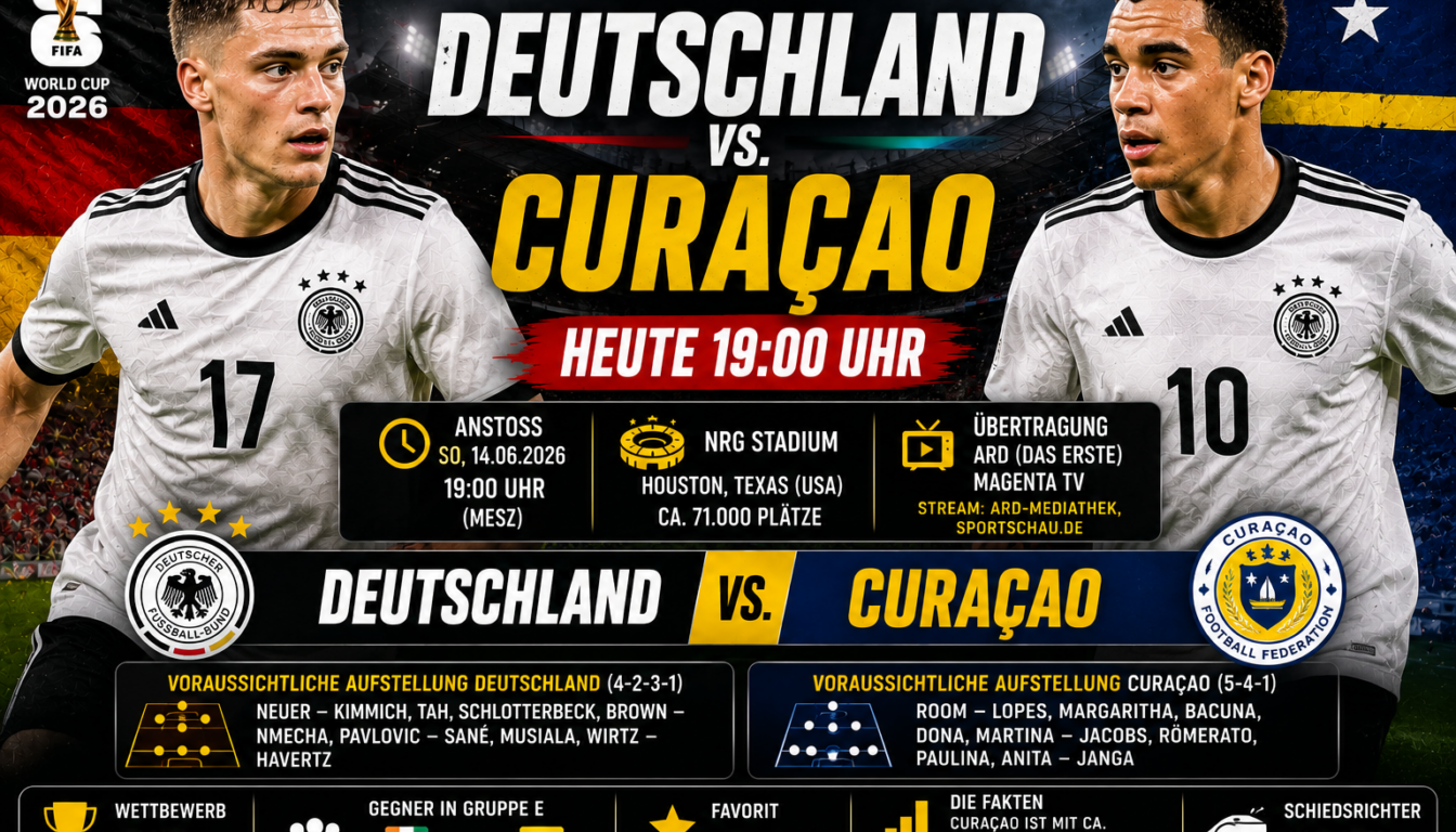 Deutschland Curaçao heute: Wann, wo & Aufstellung | WM